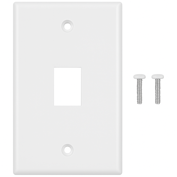 1 Port White Keystone Wall Plate | Save 5% On First Order – Infinity ...