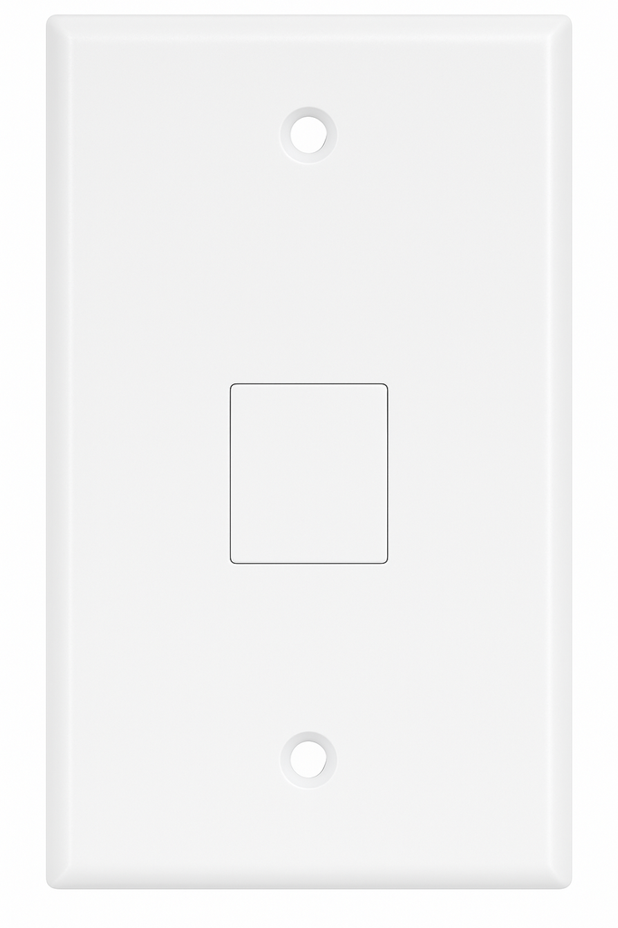 Keystone Jack Wall Plate Insert - White - Infinity Cable Products