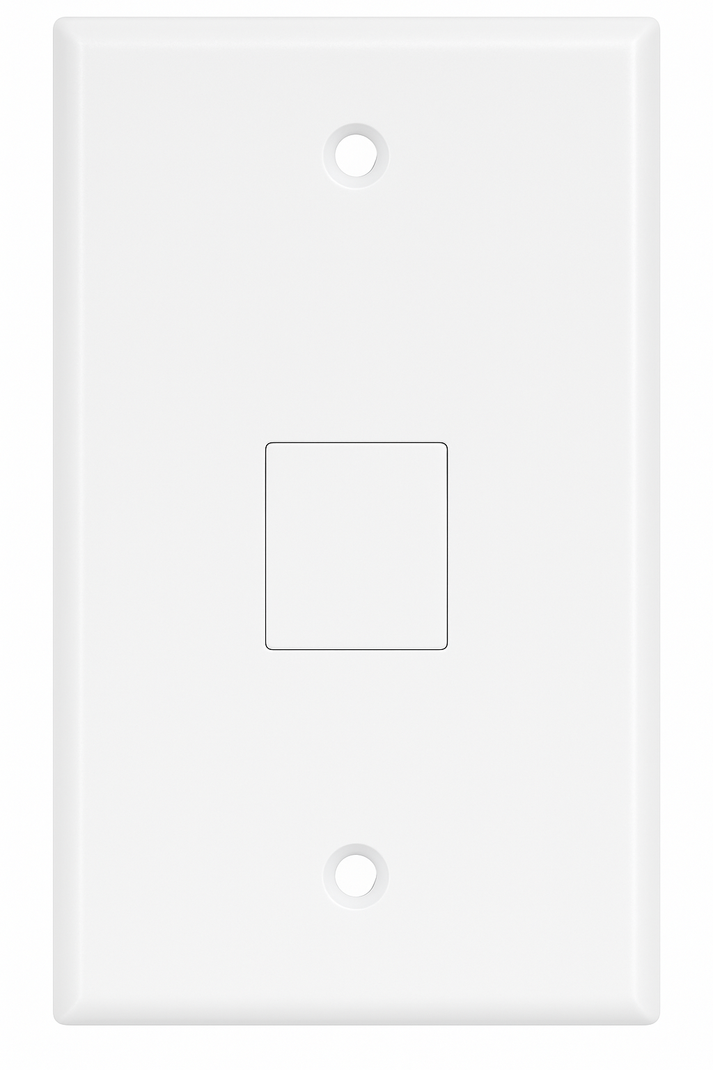 Keystone Jack Wall Plate Insert - White - Infinity Cable Products