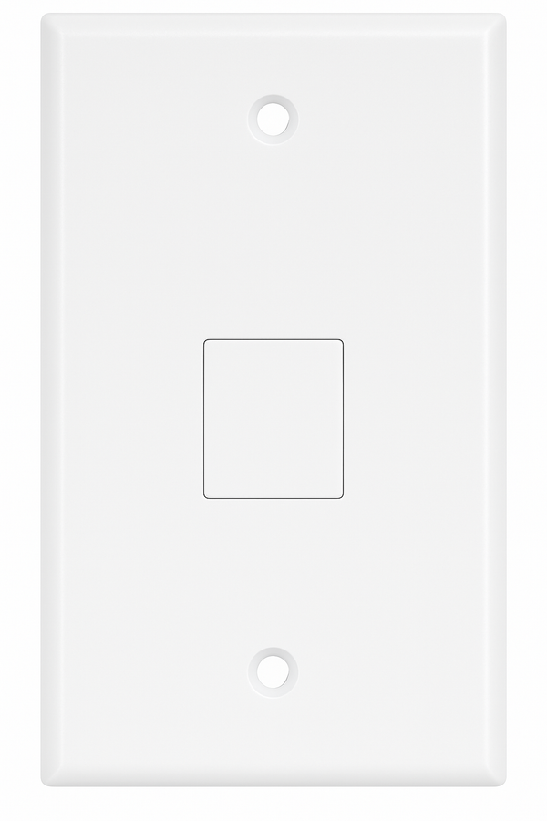 Keystone Jack Wall Plate Insert - White - Infinity Cable Products