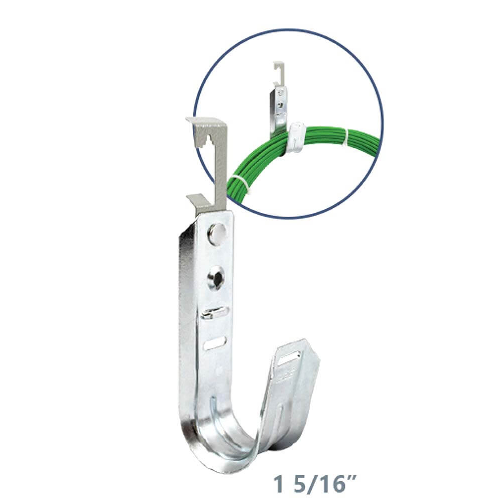 1 5/16" Batwing J-Hook With Flange Clip Cable Support – Infinity Cable ...