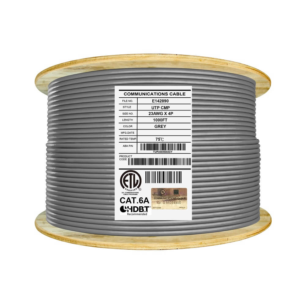 Cat6A Plenum Unshielded - Free Shipping - Infinity Cable Products