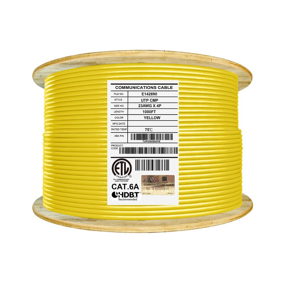 Cat6A Plenum Unshielded - Free Shipping - Infinity Cable Products