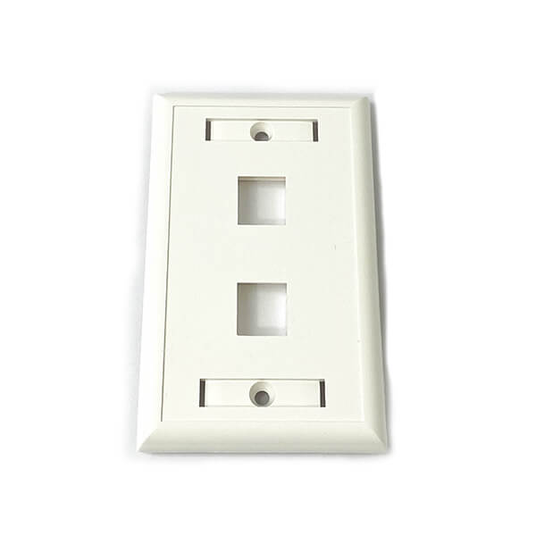 2 Port Wall Plate With Labels - Infinity Cable Products