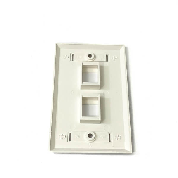 2 Port Wall Plate With Labels - Infinity Cable Products